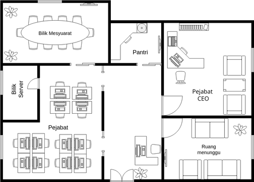 Workplace Floor Plan | Visual Paradigm User-Contributed Diagrams / Designs